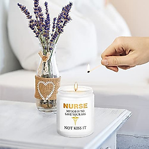 Nurse Gifts for Women, Funny Nurses Week Gifts for Friends Coworker, Nurse Appreciation Gifts, RN Nursing Gifts, Birthday Retirement Nursing School Graduation Gifts - Lavender Scented Candles