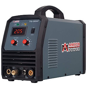 Amico TIG-205HF, 205 Amp TIG Torch Stick Arc DC Inverter Welder, High Frequency & High Voltage 100% Start, 95~260V Wide Voltage Welding Machine.