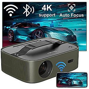 【Auto-Focus】Projector 4K Supported, GammaBai Vast Auto Keystone Outdoor Projector, 5G WiFi Bluetooth, Support Dolby Audio, FHD Native 1080P, Home Theater Projector Compatible W/ TV Stick, iOS, Android
