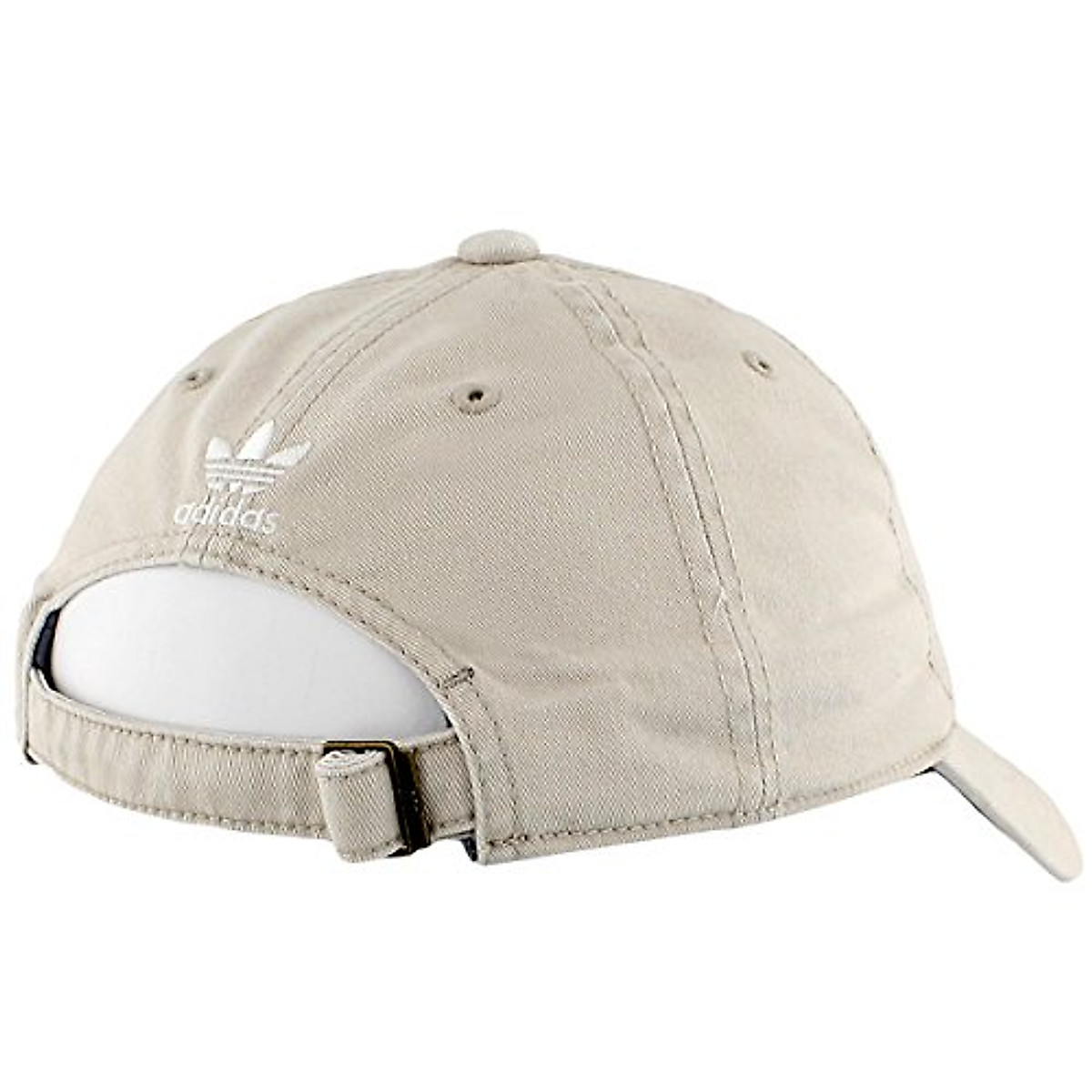 adidas Originals Women's Relaxed Fit Adjustable Strapback Cap, Khaki/White, One Size
