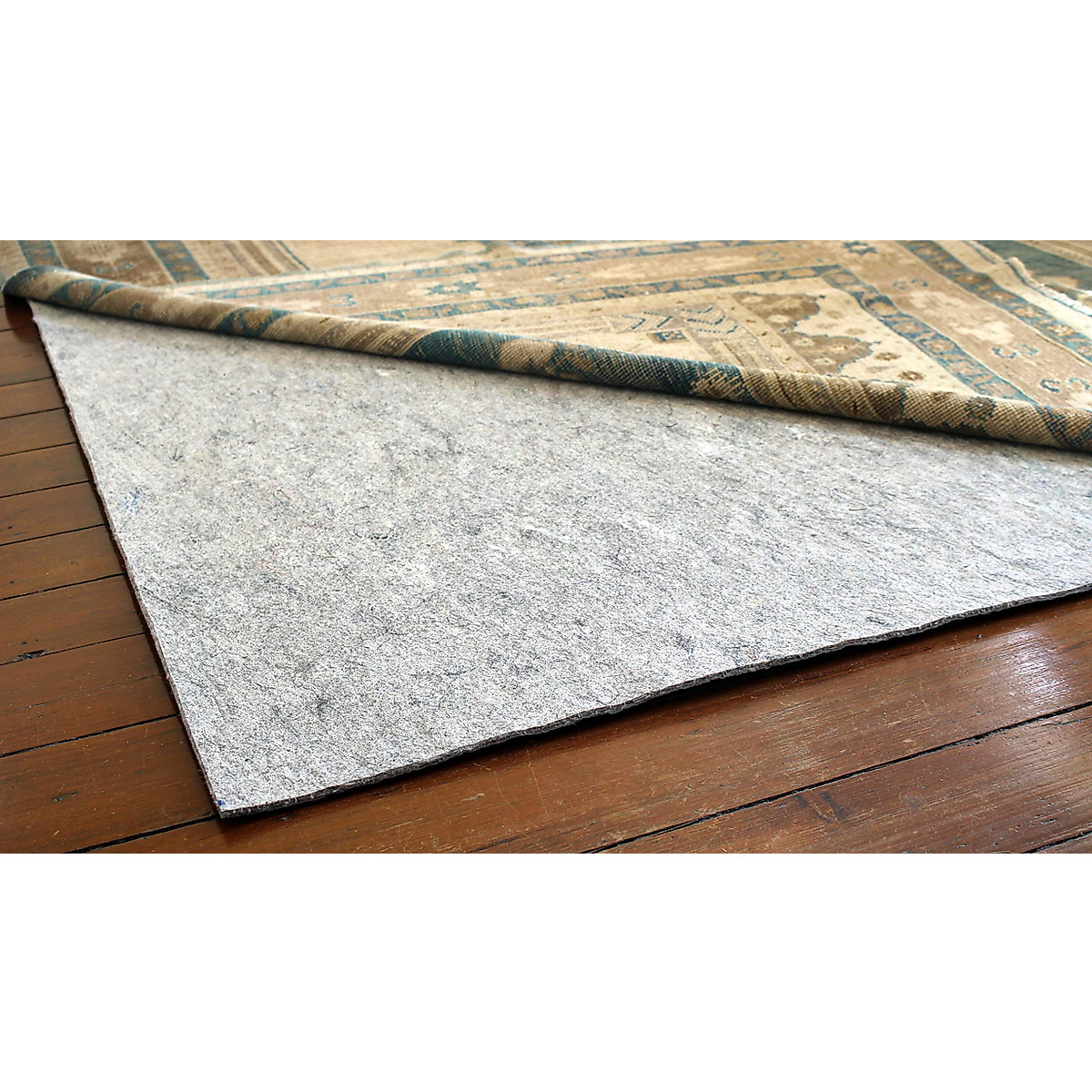 RUGPADUSA - Basics - 4'10" x 7'10" - 1/4" Thick - Felt + Rubber - Non-Slip Rug Pad - Cushioning Felt for Added Comfort - Safe for All Floors and Finishes