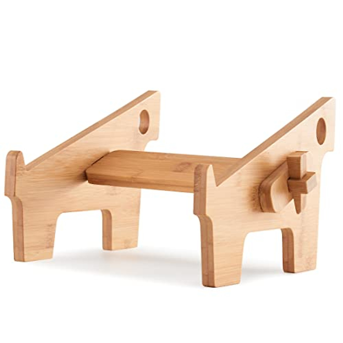 MTWhirldy Laptop Stand Bamboo, Universal Computer Riser Stands Compatible with MacBook Air Mac Pro HP DELL Acer Wood Laptop Holder for Desk (for 11-15inch)