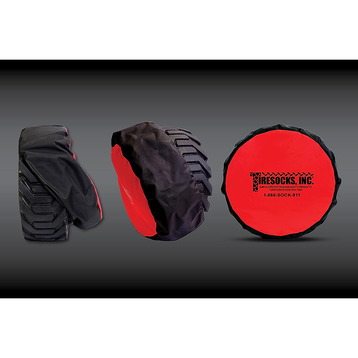 1234TS TireSocks for Construction Equipment, Such as Scissor Lifts, Boom Lifts, forklifts, telehandlers. Protects Finished Flooring from tire Marks, Scuffs, or Residue from Non Marking Tires