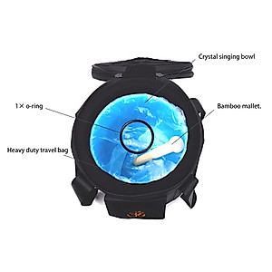 FMTY 10inch Green F Note Crystal Singing Bowl Heart Chakra with soft carrying case and Singing Mindfulness, Yoga, Spiritual and Body Healing and Energy Cleansing