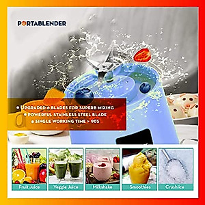 PortaBlender Hand Held Blender - Compact & Lightweight Portable Blender, On the Go Personal Blender, Portable Blender USB Rechargeable, Protein Shake blender, Mini Blender