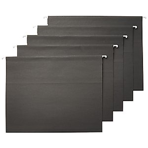 Amazon Basics Hanging File Folders, Letter Size, Black, 25-Pack