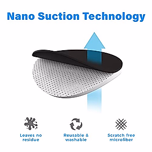 Eyebloc Nanobloc Universal Webcam Covers - Privacy Protection Accessory, No Residue Application, Safe Screen Closure - Dots and Bars, 7 Pieces - Black