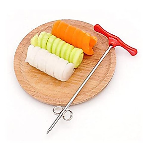 Fruits & Vegetables Spiral Twist Knife,Stainless Steel Spiral Twist Knife, Twist Shredder Ideal for Healthy Snacks, Chips, Parties