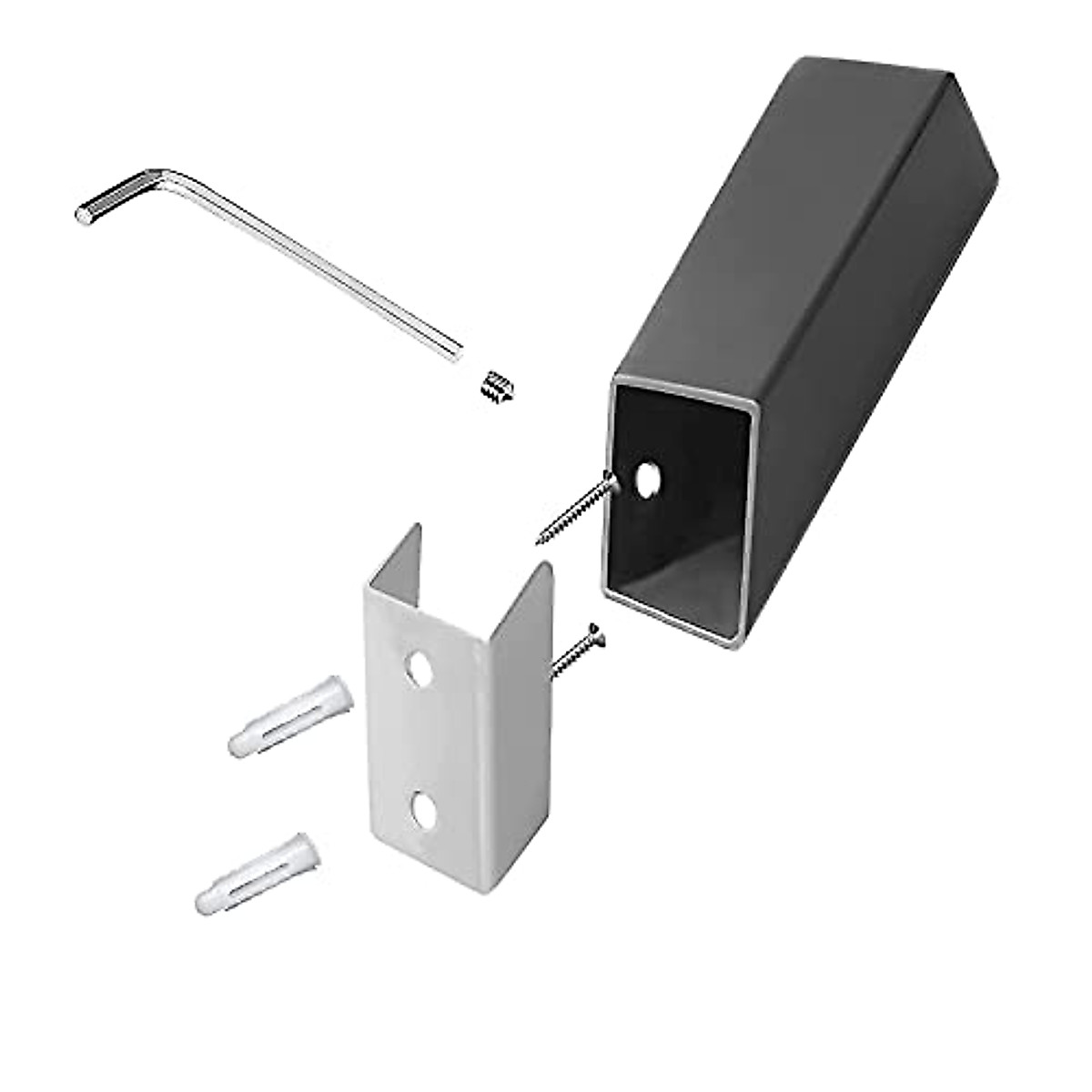 YJ YANJUN Black Towel Hooks for Bathroom 4 Pack Wall Mounted Stainless Steel Robe Coat Hook for Bath Kitchen Backpack Hooks Matte Black