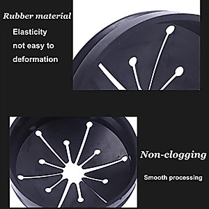 Garbage Disposal Splash Guards Collar Sink Baffle, 3-1/8 Inch Kitchen Sink Drain Splash Guard, Multi-Function Kitchen Drain Plugs for GE, Whirlaway, Sinkmaster and Waste King (Black)