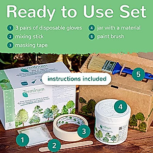 TERMINUM Ant Barrier - Water-Based Barrier, Ready-to-Use Physical Barrier for Ants & Mealybugs - Complete Control Kit for Gardens, Plantations, Farms, & Outdoors - 11oz