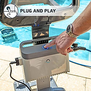 DOLPHIN Explorer E70 Robotic Pool [Vacuum] Cleaner with Wi-Fi – Schedule Pool Cleanings Anytime, Anywhere - Ideal for In-Ground Swimming Pools up to 50 Feet – No Hassle Storage with Included Caddy