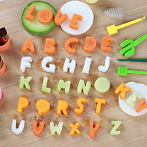 1'' Mini Alphabet Cookie Cutters Set,26-Piece Stainless Steel Letters Cookie Cutters Decorating Tool DIY Biscuit Mold for Fondant Biscuit, Cake, Fruit, Vegetable
