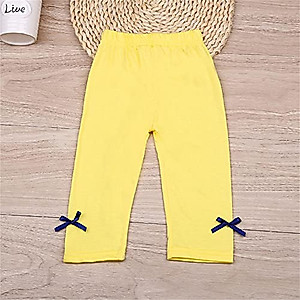 Infant Baby Girls Summer Clothes Outfits 2-7 Years Old Kids Ice Cream T-Shirt Tops and Plaid Short Pants Set (4-5 Years Old, Yellow)