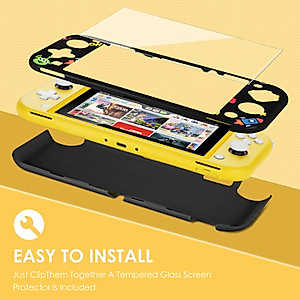 oqpa for Nintendo Switch Lite 2019 Case for Girls Boys Kids PC Cute Kawaii Fun Cartoon Design Cool Slim Protective Cases Hard Shell Cover with Screen Protector Glass for Switch Lite,Buzz