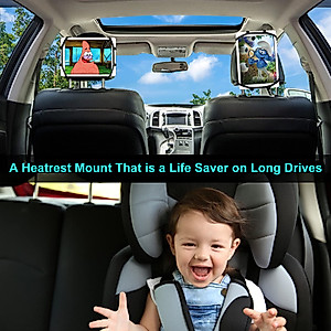 Car Tablet Holder, Kids Tablet Holder for Car Back Seat, iPad Holder for Car Adjustable Anglel, iPad Car Mount Silicon Holder for All 7-12.9 Inch Fire Tablets