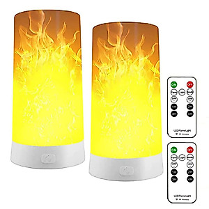 Bolanwich Led Flame Light,USB Rechargeable LED Fire Candles Outdoor Hanging Lamps with Remote for Home Party Halloween Christmas Decoration (Blue)