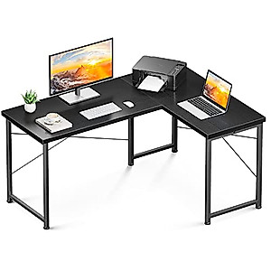 Coleshome 50" L Shaped Desk Computer Desk, L Desk Computer Corner Desk for Home Office Gaming Writing Workstation, Space-Saving, Easy to Assemble