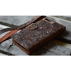 Handmade Genuine Leather Case For Iphone 15 Pro Max 14 13 12 11 Max Leather Wallet For Iphone Case