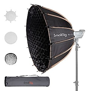 SMALLRIG Parabolic Softbox Quick Release, Parabolic Softbox, Compatible with SmallRig RC 120D/RC 120B/RC 220D/RC220B and Other Bowens Mount Light (33.5inch/85cm)
