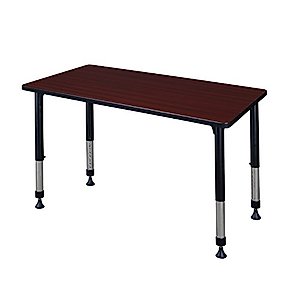 Kee 42" x 24" Height Adjustable Classroom Table - Mahogany