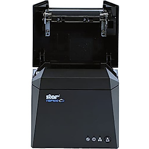 Star Micronics TSP143IVUW Wi-Fi (WLAN)/USB-C/Ethernet (LAN) Thermal Receipt Printer with CloudPRNT, Cutter, and Internal Power Supply - Gray