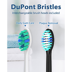 ORAL MASTER Electric Toothbrush for Adults, Sonic Rechargeable Toothbrush with 5 Modes and 42,000 VPM, 3 Brush Heads Travel Electric Toothbrush Fast Charge for 30 Days