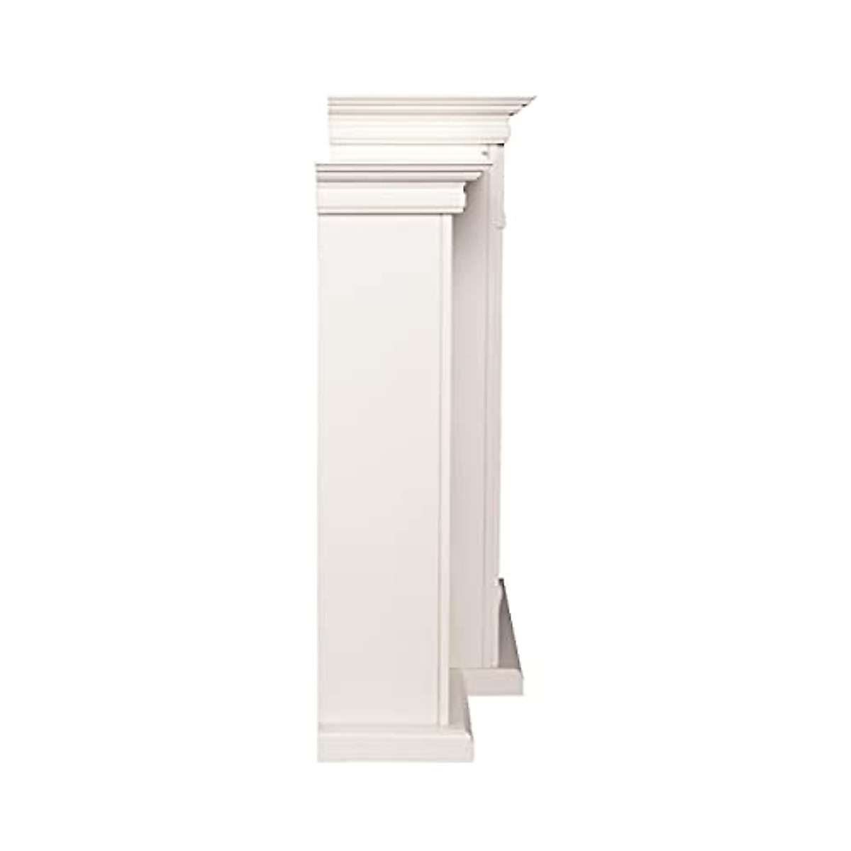 SEI Furniture Tennyson Alexa-Enabled Electric Bookcases Fireplace, Ivory