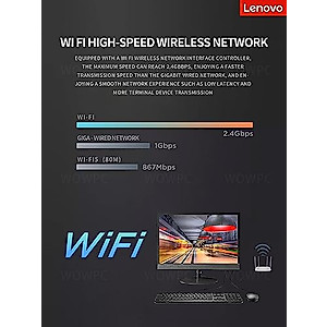 Lenovo All-in-One Business Desktop, 19.5” HD+ Display AIO, 16GB RAM, 256GB SSD + 1TB HDD, Intel Dual-Core Processor, DVD-RW, Wi-Fi, Webcam, HDMI, Wired Keyboard & Mouse, Windows 11 Pro