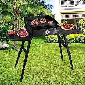 Universal Portable Griddle Stand - Grill Griddles Stand to fit 17” or 22” Propane Table Top Griddle, Ideal for Outdoor Cooking Camping & Tailgating