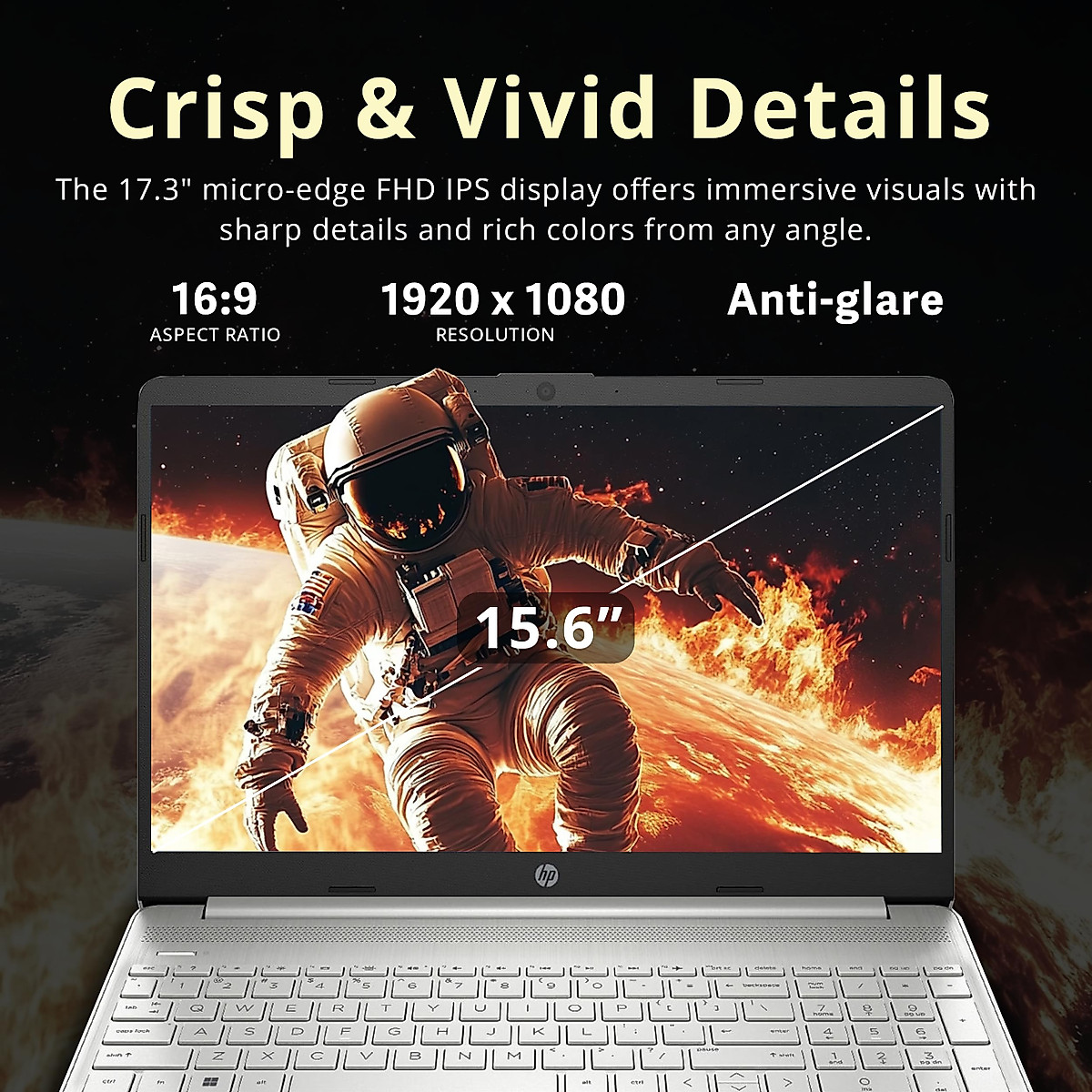 HP 15.6 FHD Laptop Computer, AMD Athlon Silver 3050U, 16GB DDR4 RAM, 512GB SSD, AMD Radeon Graphics, HD Webcam, HDMI, Office 365, Windows 10 S, Silver, 32GB Hotface USB Card