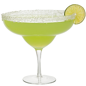 Extra Large Margarita Glasses 2 Pack - 33 oz per Giant Glass - Each Fits 3 Regular Margs - Fun for Tequila Lovers, 21st Birthdays & Mexican Dinner Night - Jumbo Drinking Glasses for Cocktail Parties