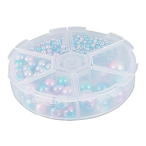 2 Boxes Imitation Pearl Jewelry Beads Nail Pearl Pearls Beads for Jewelry Making Scatter Nail Art Pearls Gemstone Beads Manicure Kit Beads for DIY Jewelry Jewelry Beads Plastic