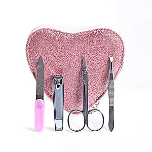 Spove Heart Manicure sets Nail Clippers Pedicure Set Manicure Kit for Girls Pack of 2 Sets