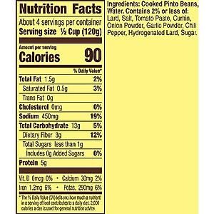 Old El Paso Traditional Canned Refried Beans, 16 oz. (Pack of 12)