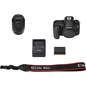 Canon 90D Digital SLR Camera with 18-55 is STM Lens (Renewed)