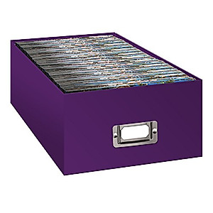 Pioneer B-1 Photo / Video Storage Box - Holds over 1,100 Photos up to 4x6" or 10 VHS Videos, Solid Color: Bright Purple.