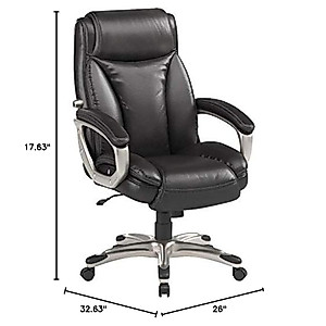 Alera ALEVN4119 Alera Veon Series Executive Highback Leather Chair, Coil Spring Cushioning,black