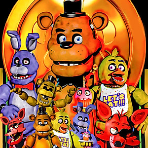 PUNICS Boys Five Horror Bear Tee Pants Little Kids Cartoon Movie Game Shirt Set 2PCS Long Sleeve Clothes Outfit