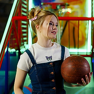 WILLBOND 20 Pcs Sport Hair Scrunchies Gifts Sports Scrunchy Elastic Silk Satin Scrunchies Hairband Ponytail Holder for Women Player Team Accessories(Basketball)