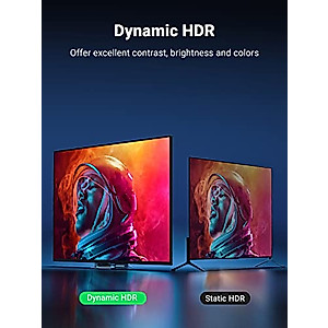 UGREEN 8K HDMI 2.1 Cable Certified 6.6FT Ultra High Speed HDMI Cord 4K 120Hz 48Gbps HDCP 2.2&2.3 eARC HDR Dolby Compatible for PS5 Xbox Series X Nintendo Switch Roku TV Laptop Monitor