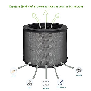 A230 Filter Replacement Size O, Compatible with Winix A230 and A231 Air Purifier, Compare to Winix Part # 1712-0100-00, Filter O, 3-in-1 H13 True HEPA Filter and Activated Carbon Filter, 2 Pack
