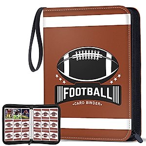 720 Pockets with Trading Card Binder Baseball Card Binder Sleeves, Football Cards Album Cards Holder Protectors Set Fit for, MTG, Sports, Game, Standard Cards Holder(Rugby Football)