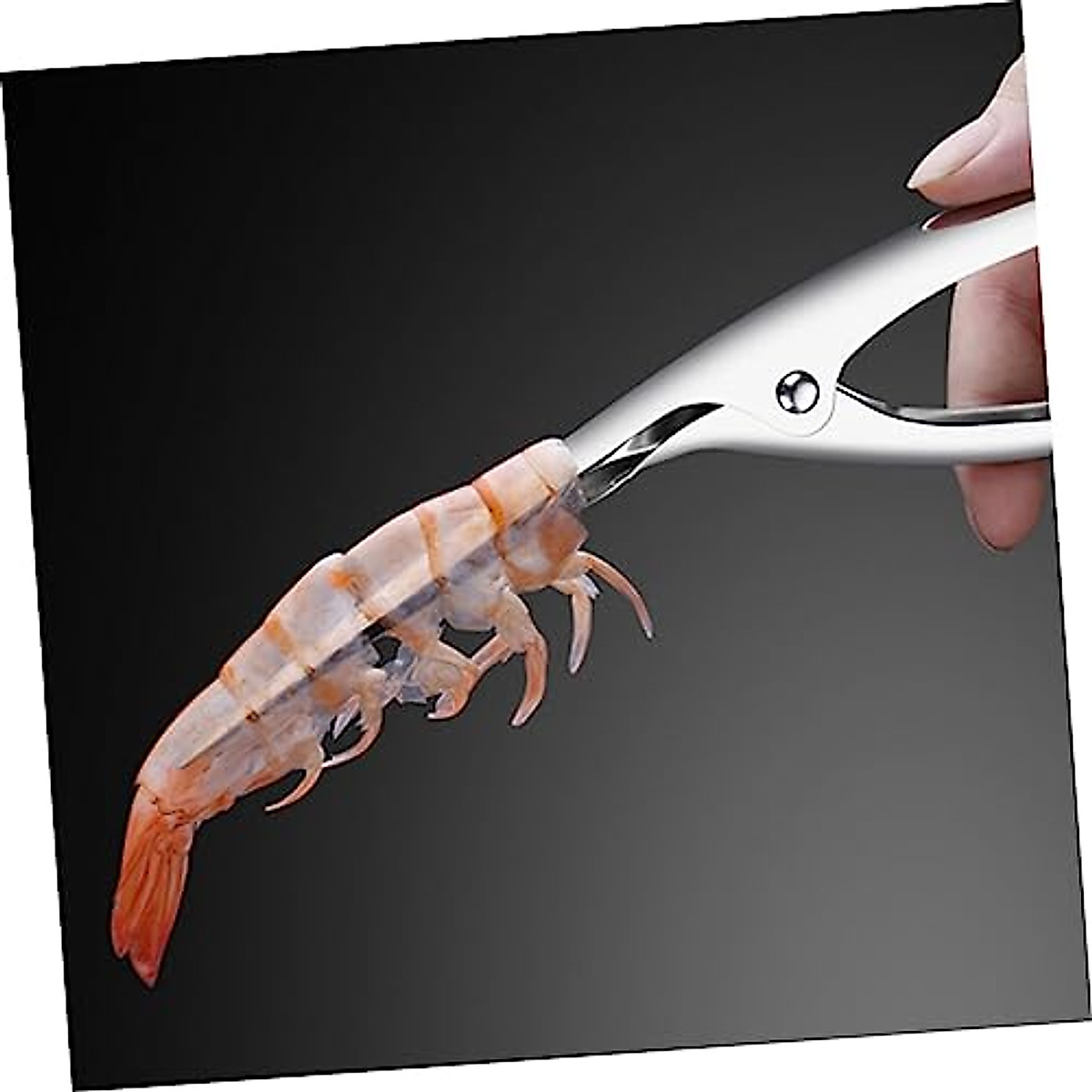 BESTonZON 1 Set Stainless Steel Shrimp Opener Lump Crab Meat Seafood Deveiner Alaskan King Crab Legs Tools for Oyster Crackers Fish Scale Remover Shrimp Line Cleaning Tools Nutcracker