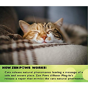 Zenpaws Upgraded No Scent - Diffuser Cat Relaxant Refill - Compatibility : Refills fit and are Compatible with All Major Brand diffusers. Feliway, Comfort Zone, ThunderEase, Relaxivet