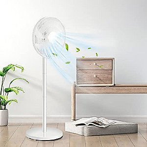 Tangkula 16-Inch Pedestal Fan with Remote Control, 90° Oscillating Standing Fan with 7 Blades, 3-level Speeds & Adjustable Heights, 30° Tilt, Stand up Floor Fan for Bedroom, Living Room, Office