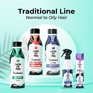 Leche Pal Pelo Hair Thermal Protectant Leave-in-Treatment with Natural Soy, Wheat and Aloe Vera, 14.9 oz.