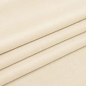 AMPHIWELL Ivory Velvet Curtains 102 Inches Long Room Darkening Curtains for Living Room Thermal Insulated Curtains Grommet Window Curtains for Bedroom Curtains 2 Panel Sets 52" W x 102" L