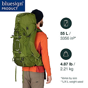 Osprey Aether 55 Men's Backpacking Backpack , Black, Large/X-Large