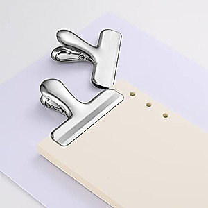 6 Packs 3Inch / 76mm Wide Stainless Steel Clip, Heavy Duty Chip Bag Clips, for Food Bags Sealing Coffee Bags Sealing in Kitchens Offices,6 Pcs Silver